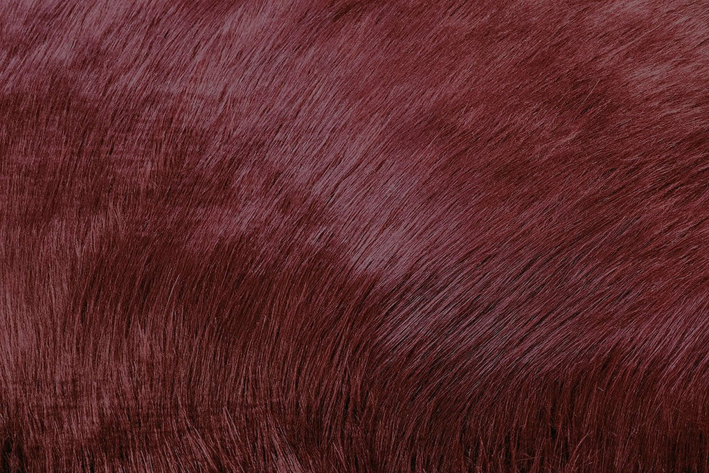 Wine Red Faux Fur | Rainbow Fabrics Sydney